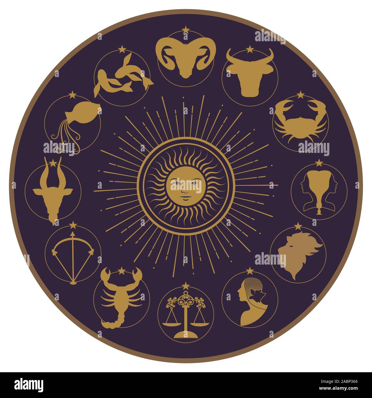Zodiac wheel hi-res stock photography and images - Alamy