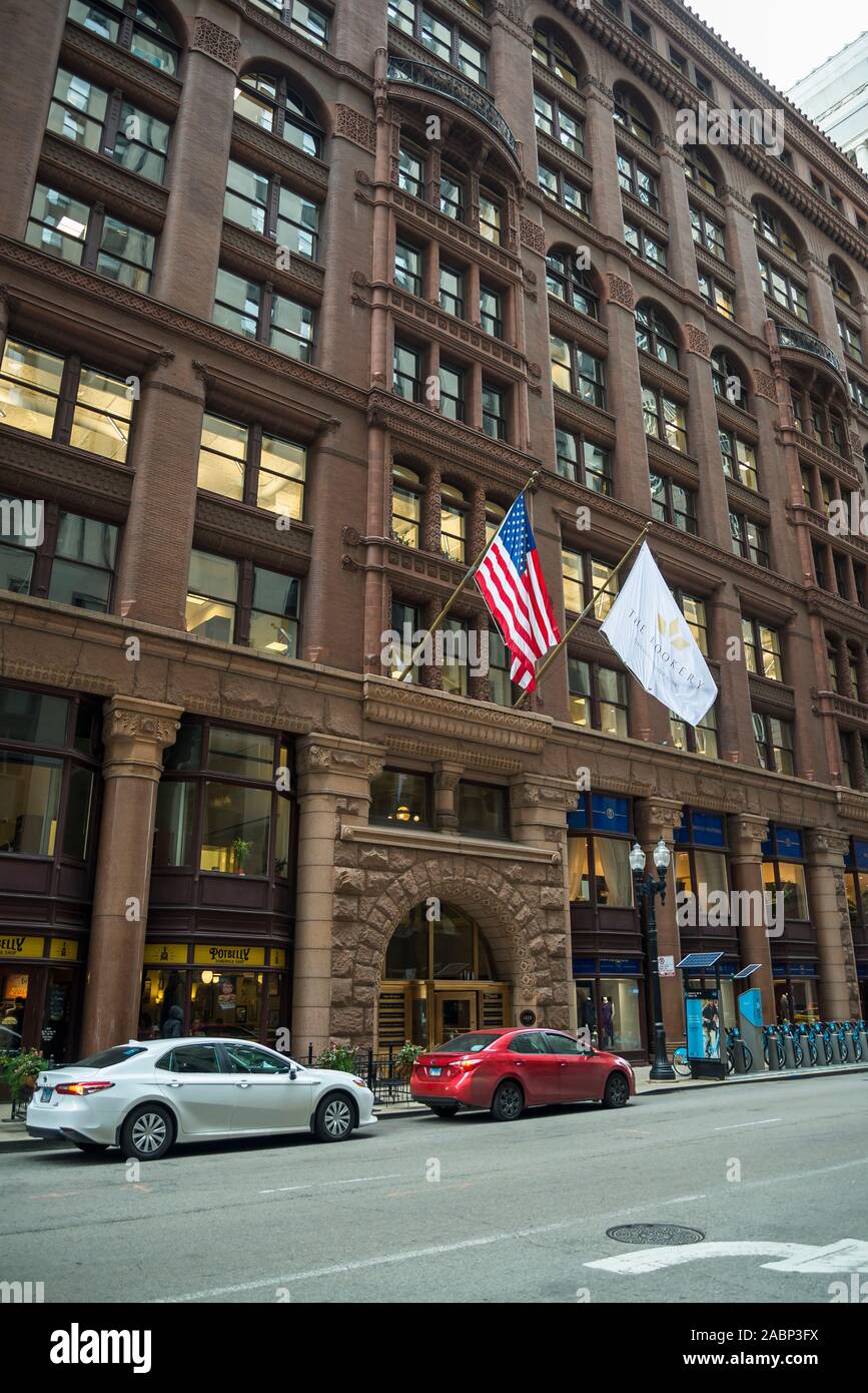 Rookery Building, a Chicago landmark building, built by Burnham & Root ...