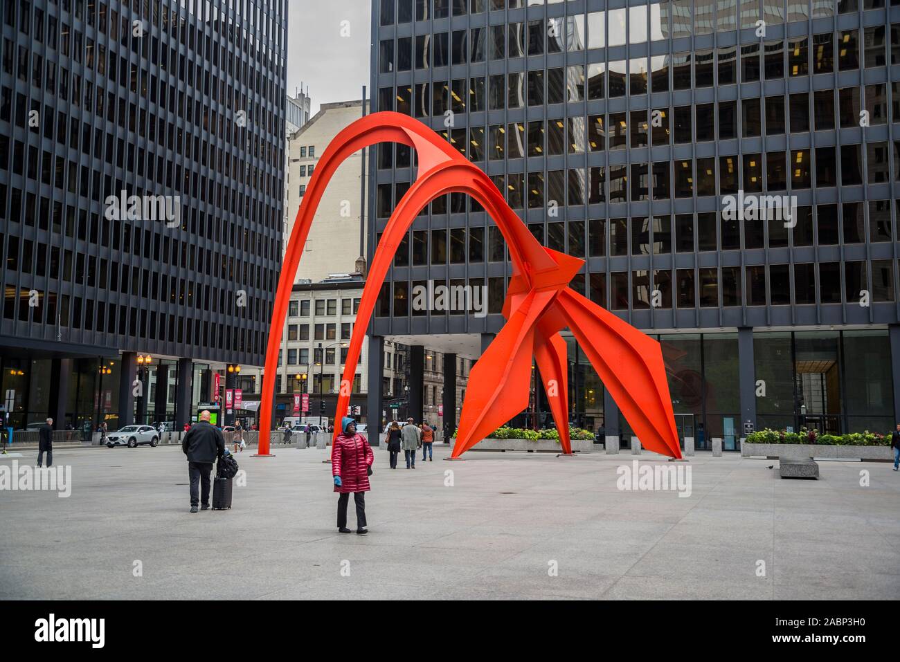 Alexander calder red stabile sculpture hi-res stock photography and ...