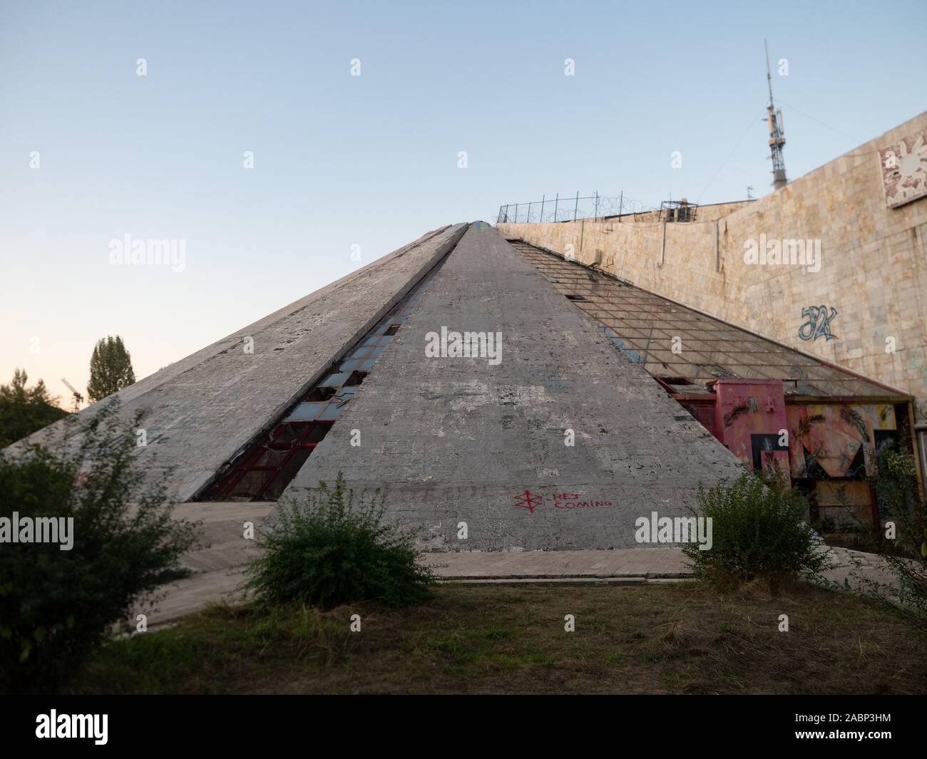 Tirana, Albania - September 29, 2019: Abandoned Pyramid of Tirana ...