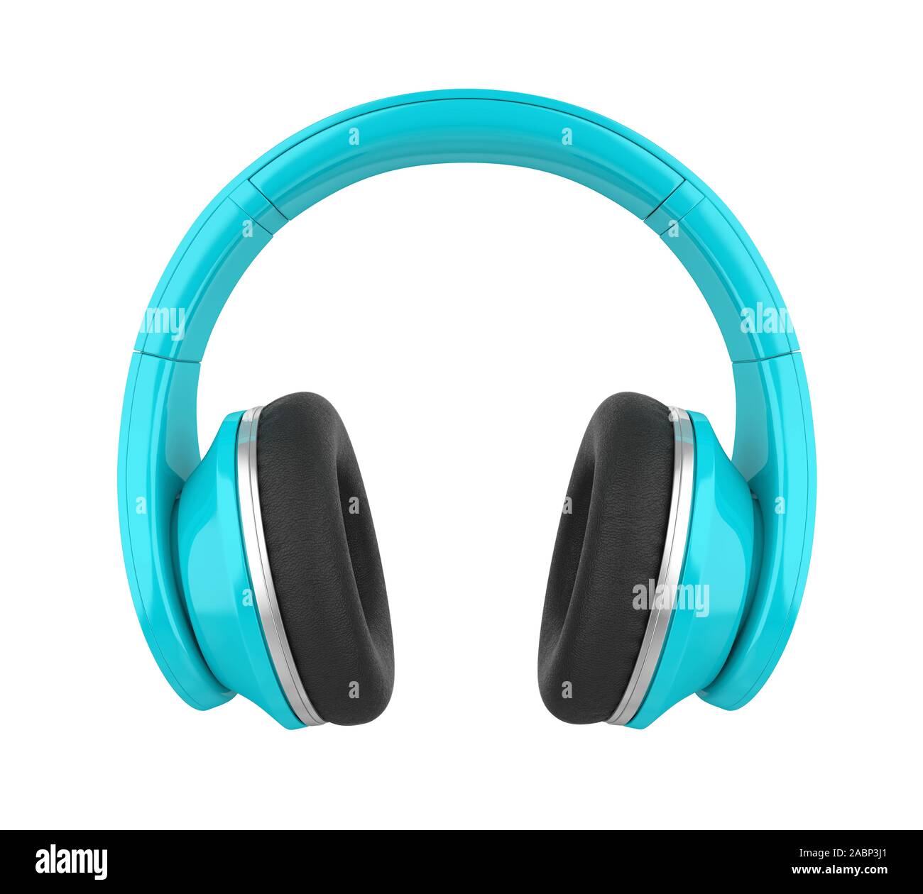 Blue Headphones Isolated Stock Photo - Alamy
