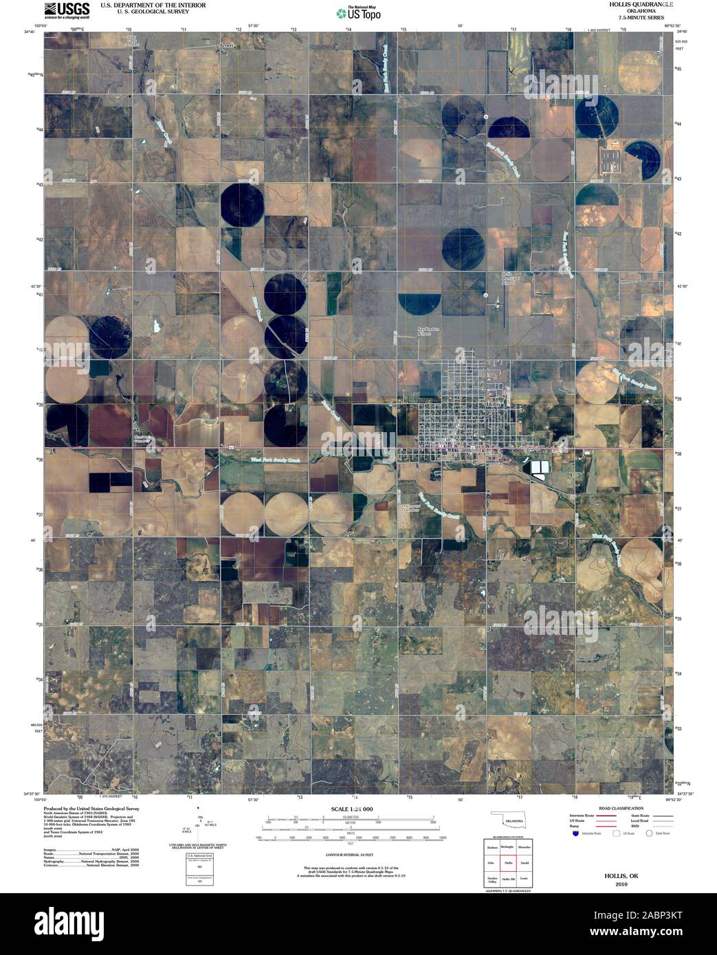 Map of hollis oklahoma hi-res stock photography and images - Alamy