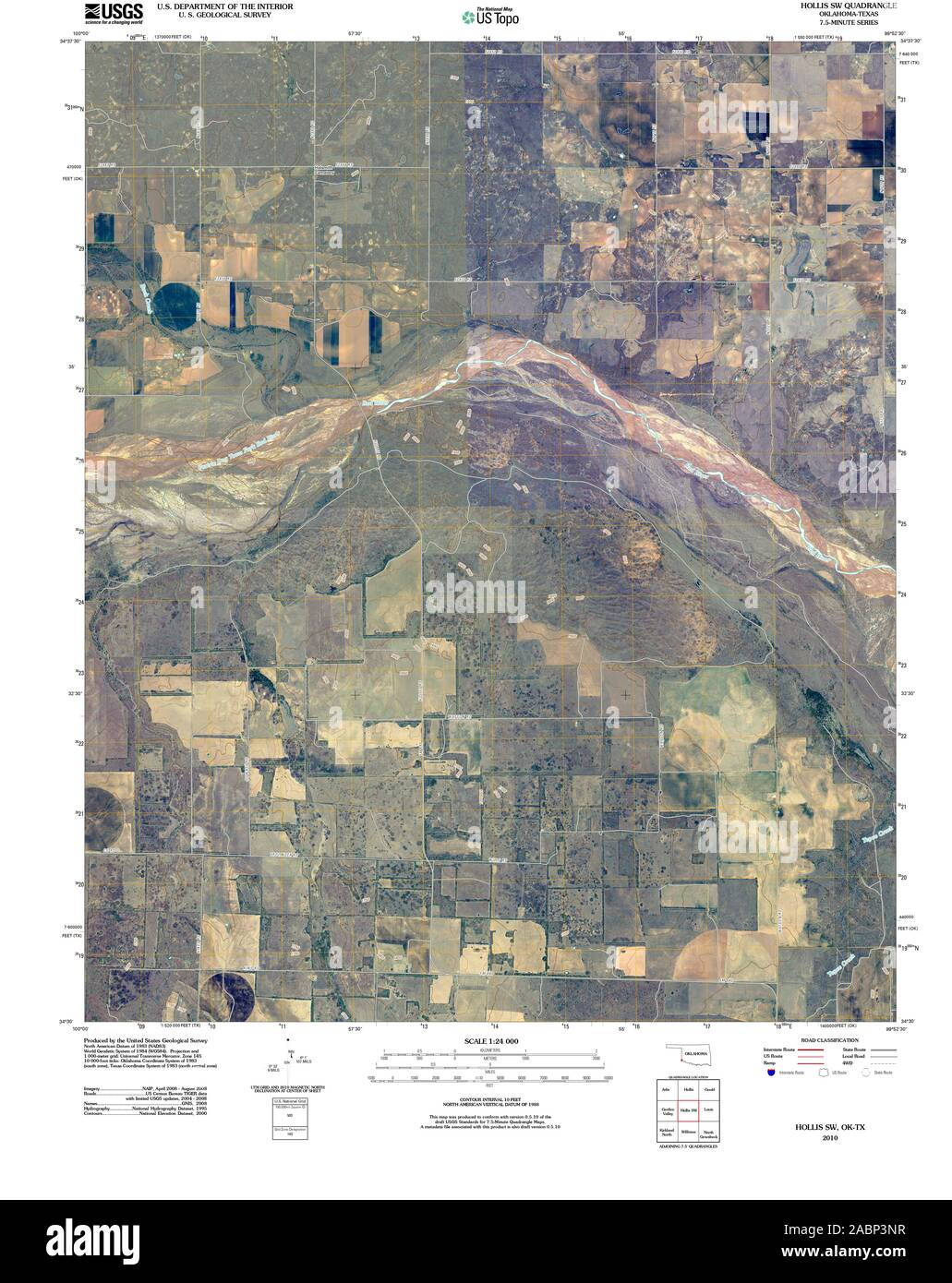 Map of hollis oklahoma hi-res stock photography and images - Alamy