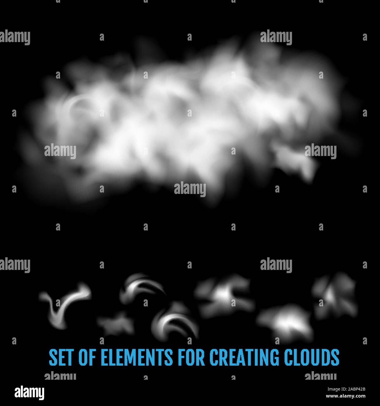 White fog clouds background Stock Vector Images - Alamy
