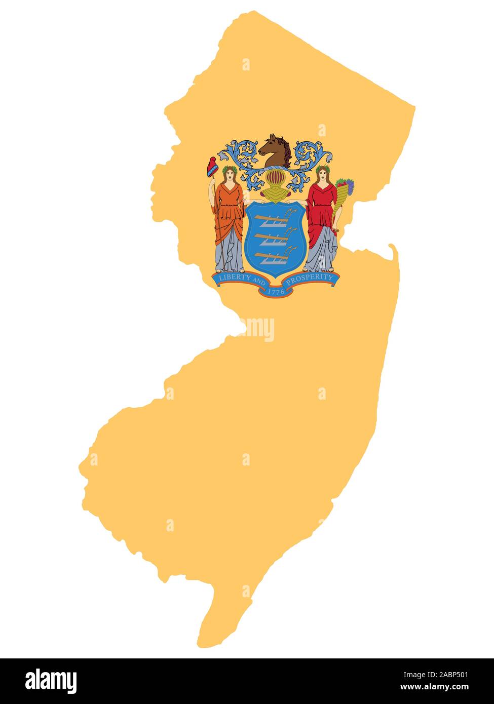 New Jersey Map Flag Vector illustration Eps 10 Stock Vector Image & Art ...