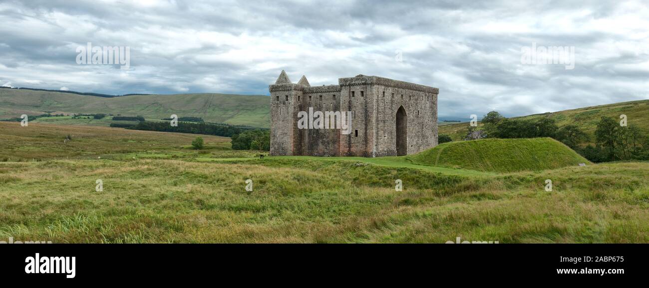 Hermitage Castle. Historic Scotland. Scottish Borders Stock Photo - Alamy
