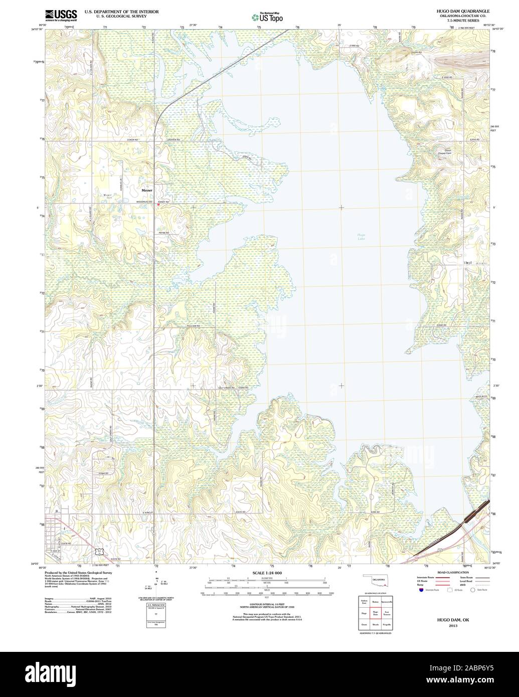 Map of hugo oklahoma hi-res stock photography and images - Alamy
