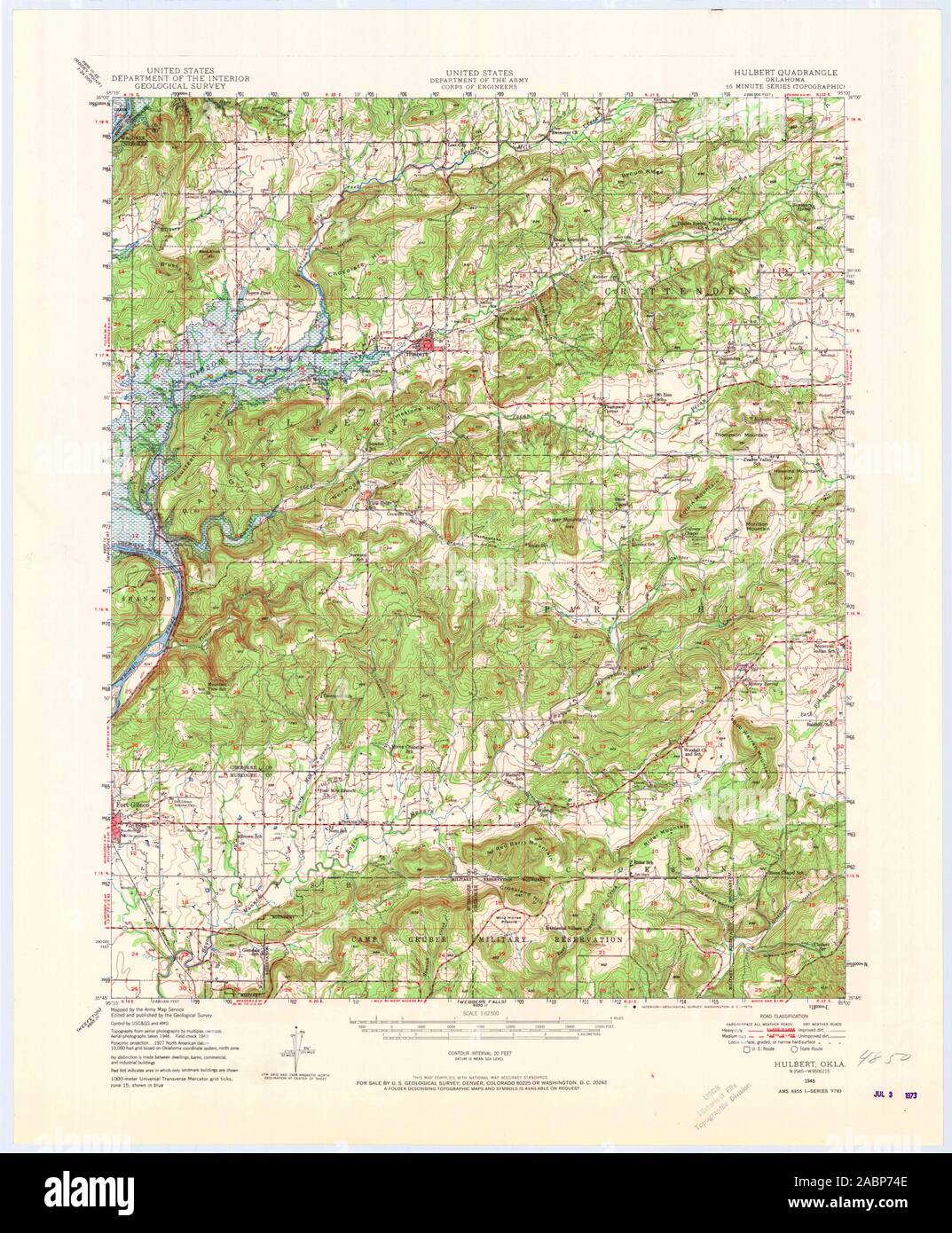 Map of hulbert hi-res stock photography and images - Alamy