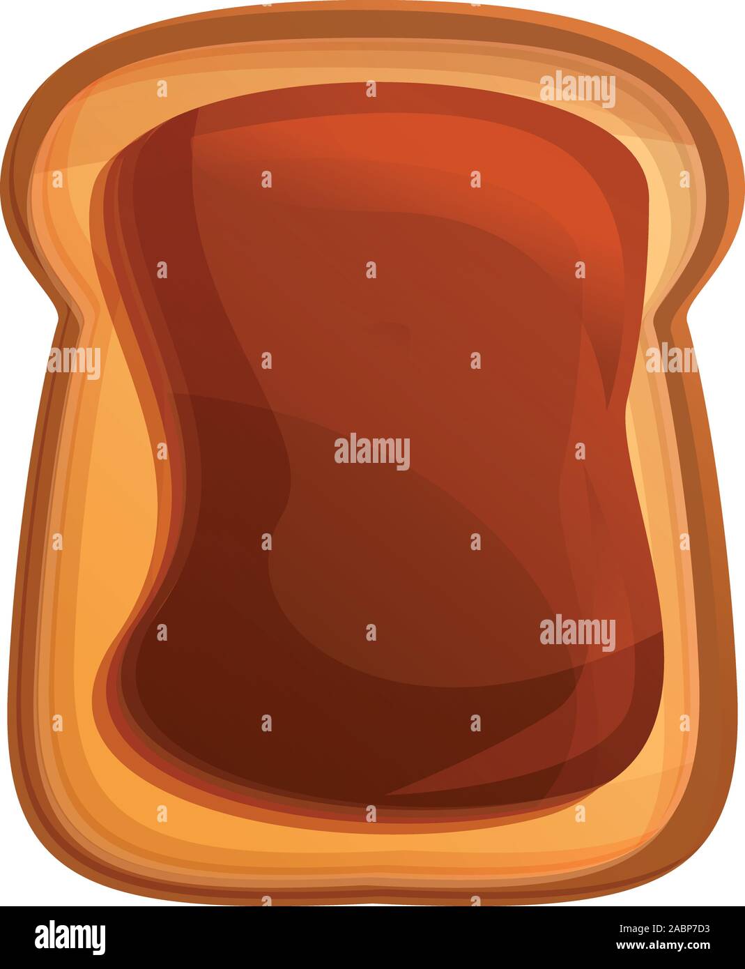 Chocolate butter toast icon. Cartoon of chocolate butter toast vector ...