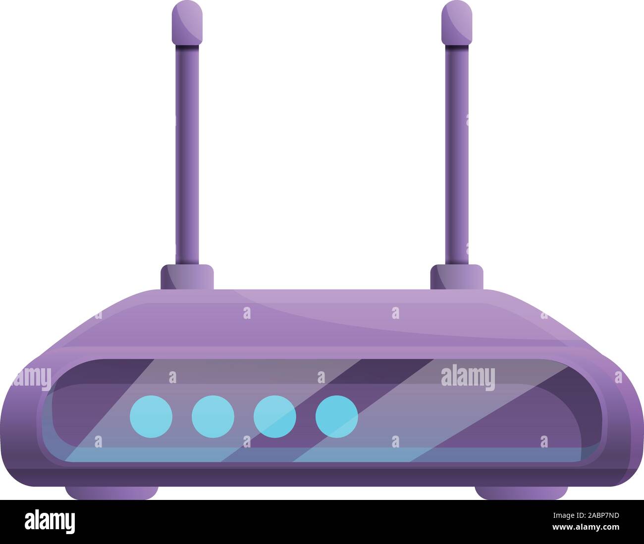 Purple router icon. Cartoon of purple router vector icon for web design ...