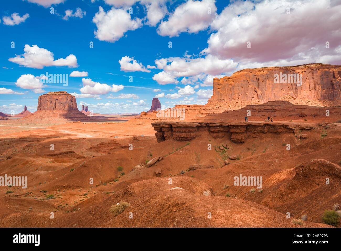 Famous red rocks of Monument Valley. John's Ford Point. Navajo Tribal ...