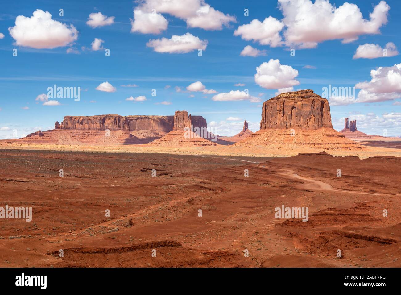 Famous red rocks of Monument Valley. Navajo Tribal Park landscape, Utah ...