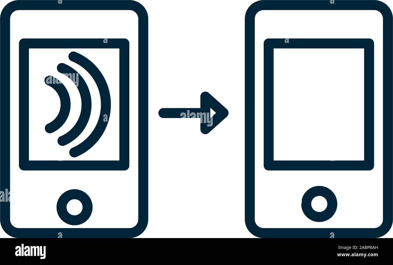 smartphones device transfer wifi internet of things line icon vector ...