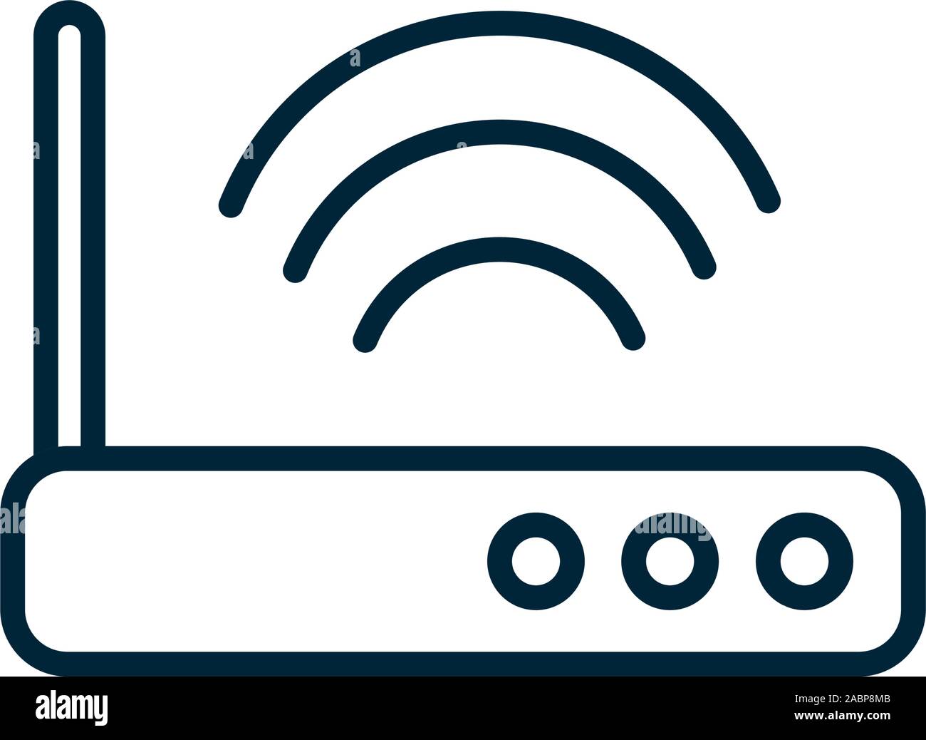 router technology signal internet of things line icon vector ...