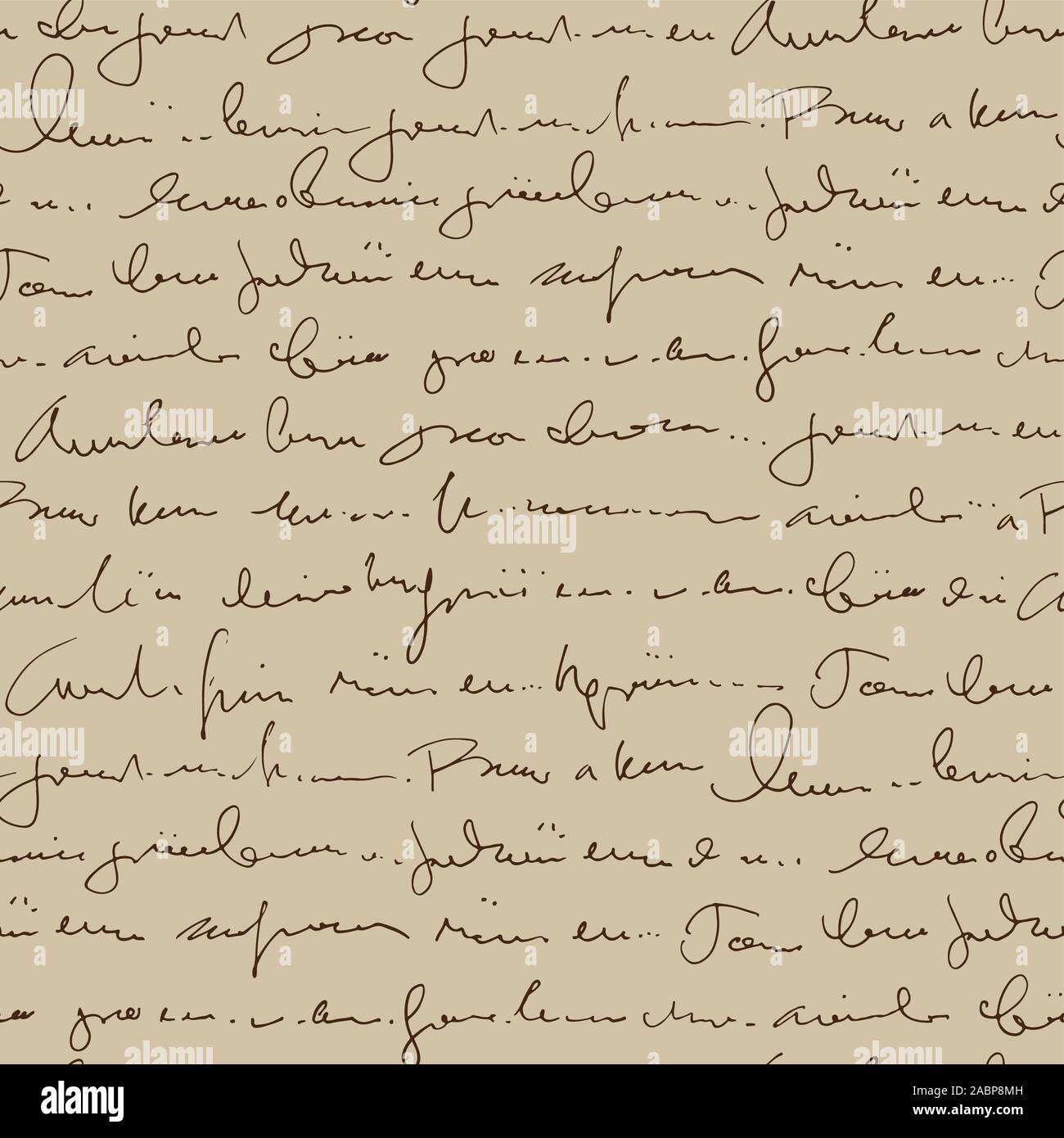 Handwritten abstract text seamless pattern, vector beige script ... Handwritten abstract text seamless pattern, vector beige script ...