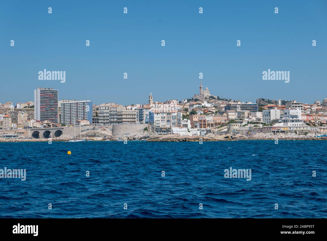 entrance to the old port of Marseille, France. boat ride Stock Photo ...