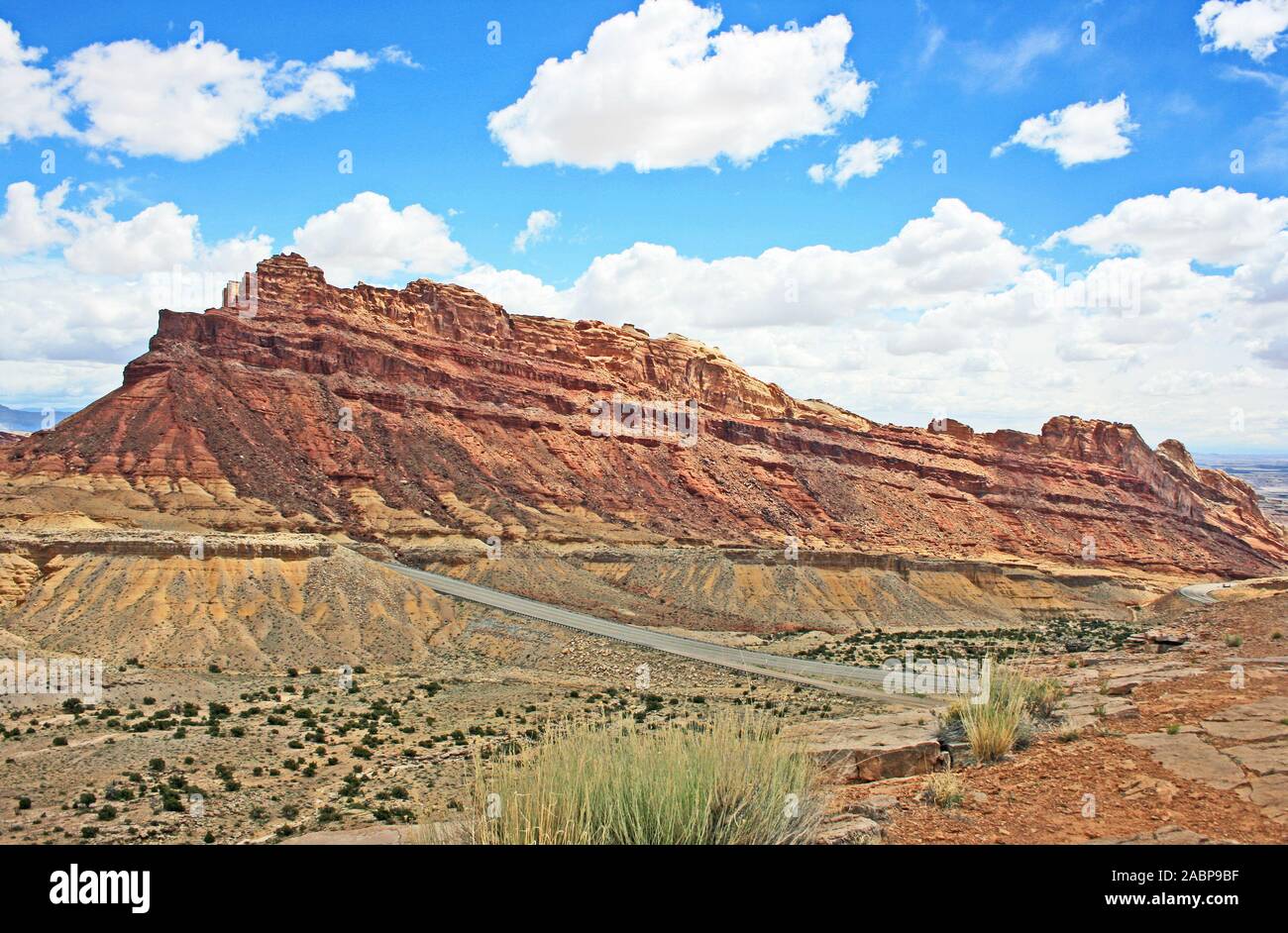 Blue sky over the cliff, Utah Stock Photo - Alamy