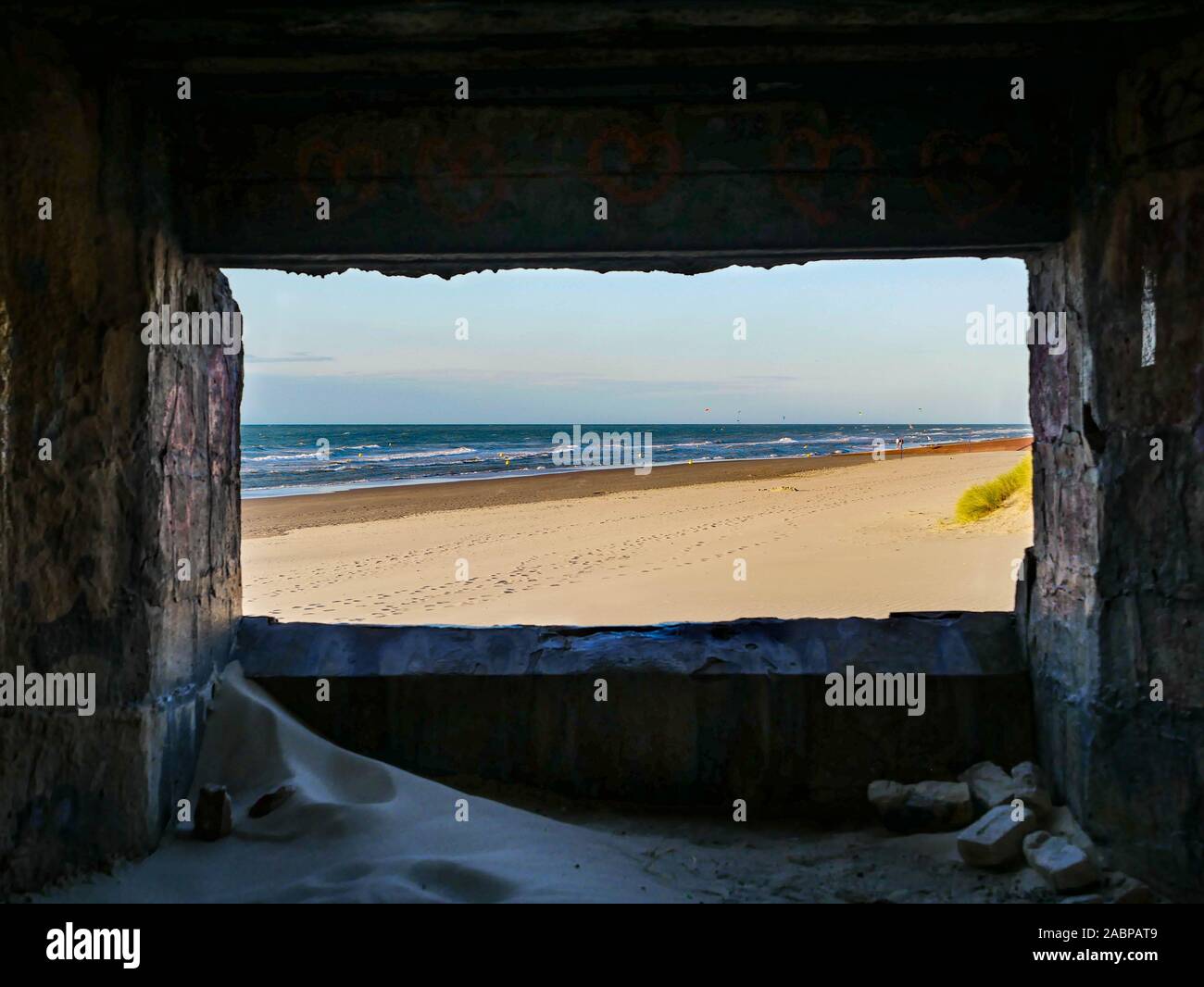 Concrete ww2 beach fortification hi-res stock photography and images ...