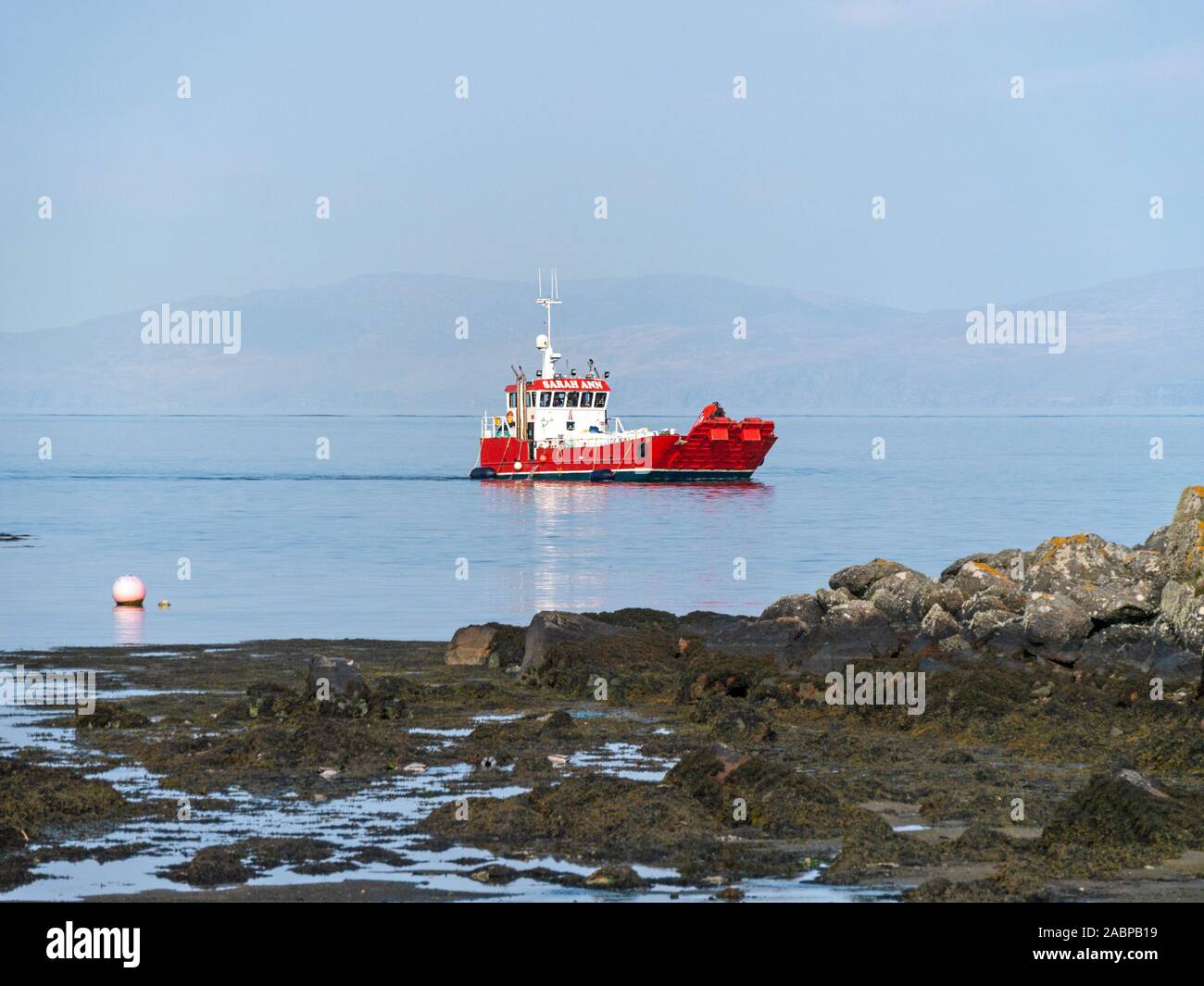"Sarah Ann" fish farm support vessel, Isle of Colonsay, Scotland, UK ...