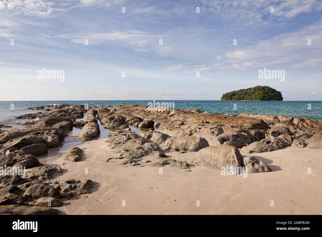 Kelambu beach near tip of Borneo Malaysia Stock Photo - Alamy