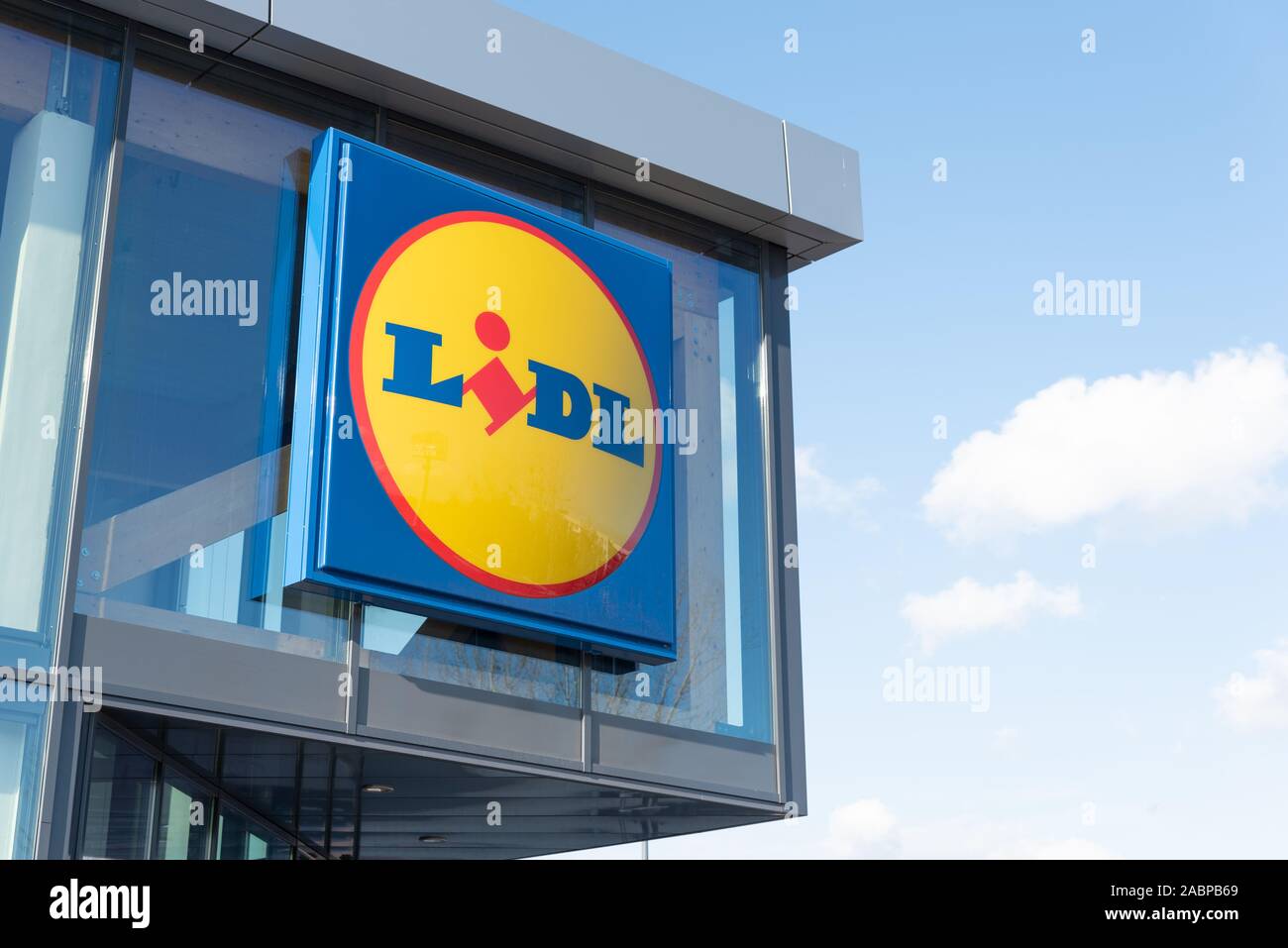 Wroclaw, Poland - NOV 11, 2019: LIDL supermarket in Poland. Lidl is a ...