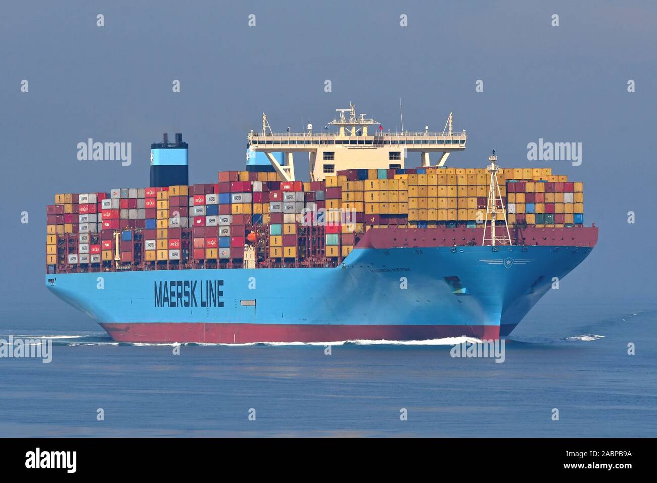 Tripple-E Containership Madison Maersk inbound for Rotterdam Stock ...