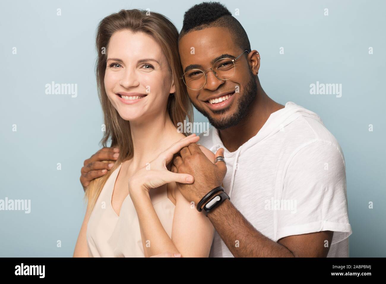 Attractive happy diverse couple in hi-res stock photography and images ...