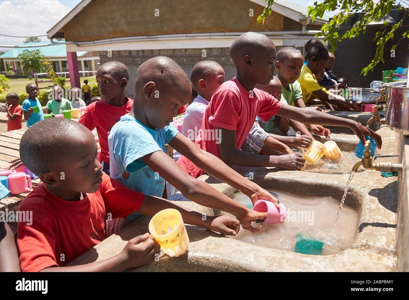 Kids Washing Dishes