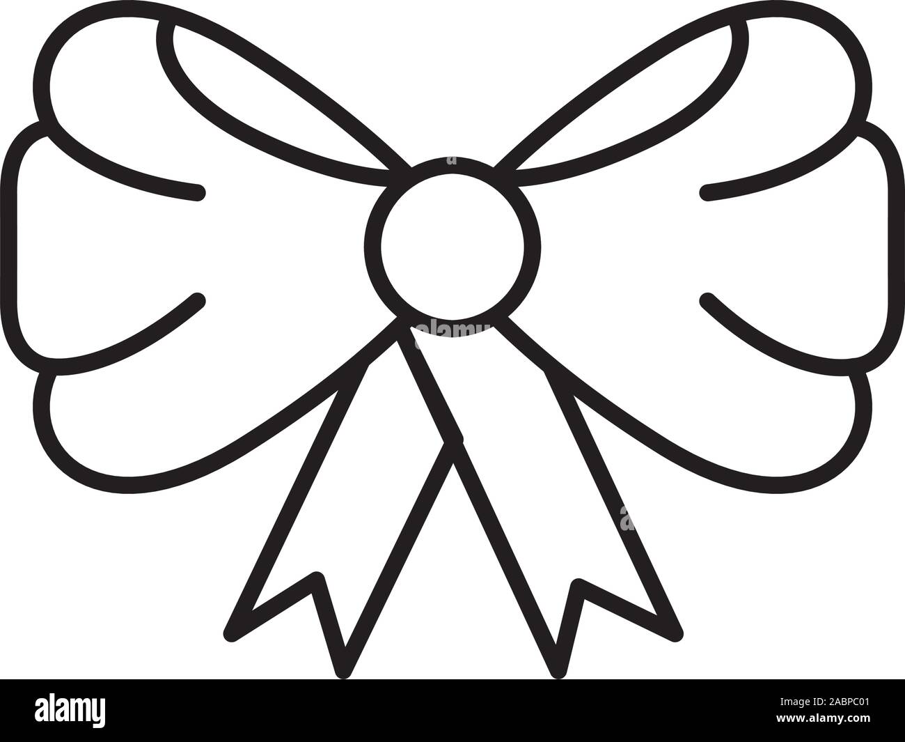 bow ribbon elegant line style vector illustration design Stock Vector ...