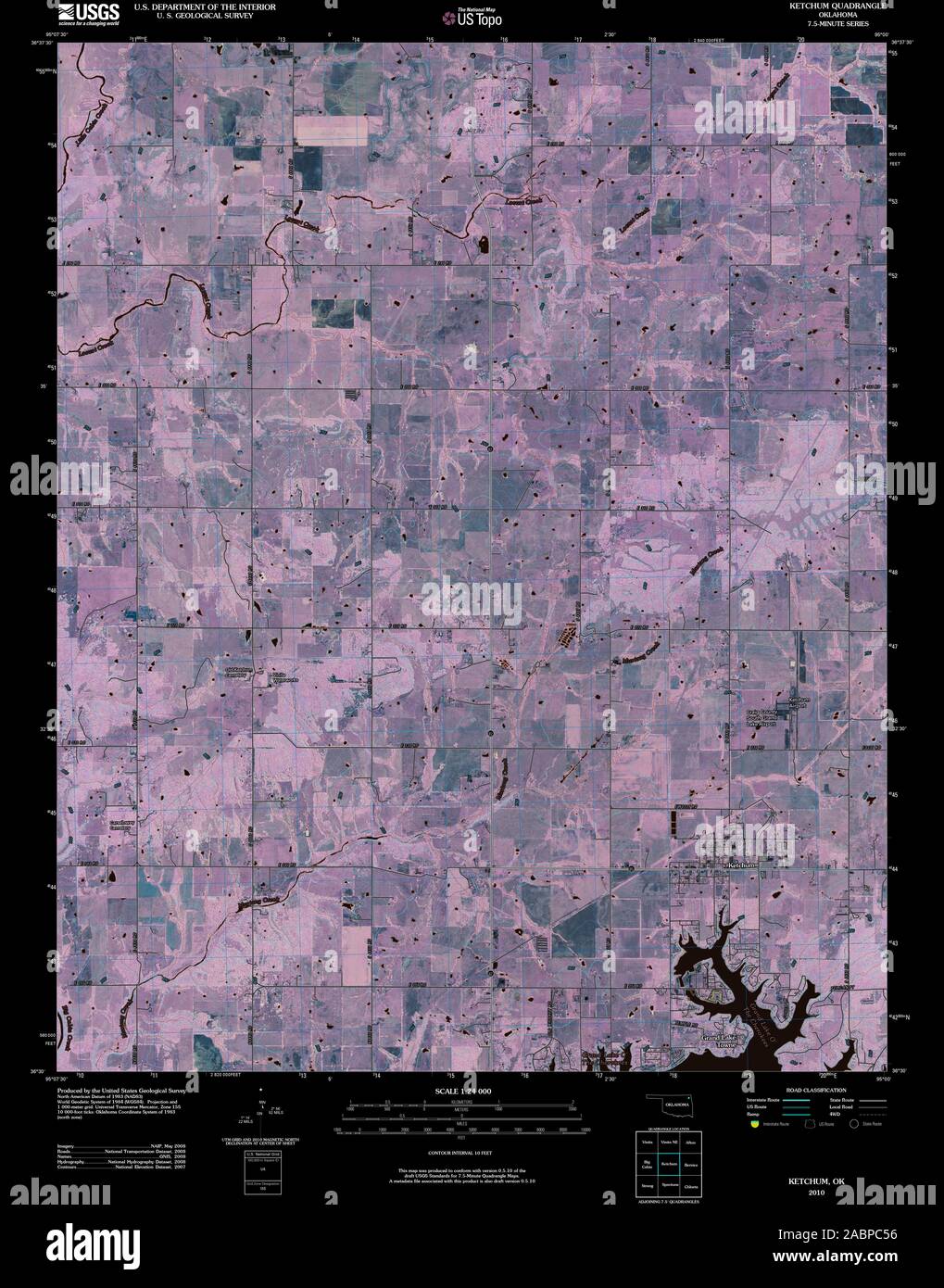 Map of ketchum oklahoma hi-res stock photography and images - Alamy