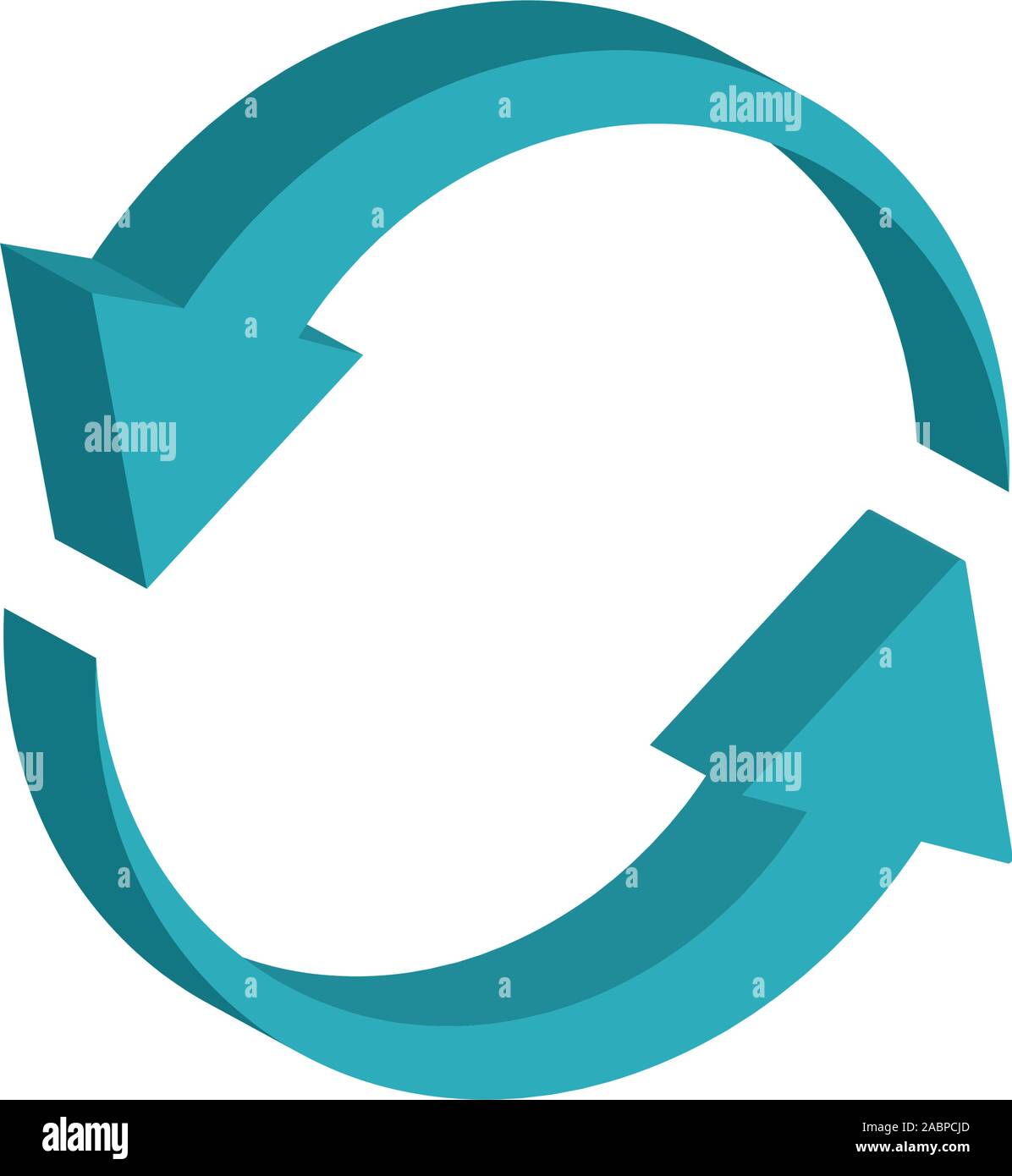 circle arrows 3d style icon vector illustration design Stock Vector ...