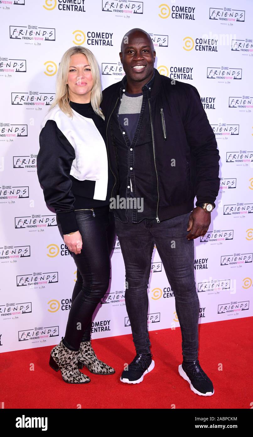 Virginia and Martin Offiah arriving for the launch of Comedy Central UK ...