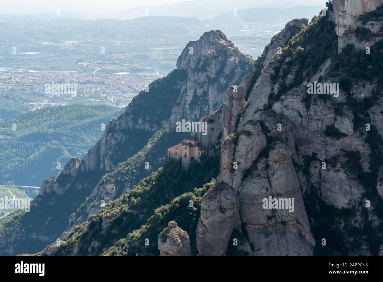 Aerial view montserrat monastery in hi-res stock photography and images ...