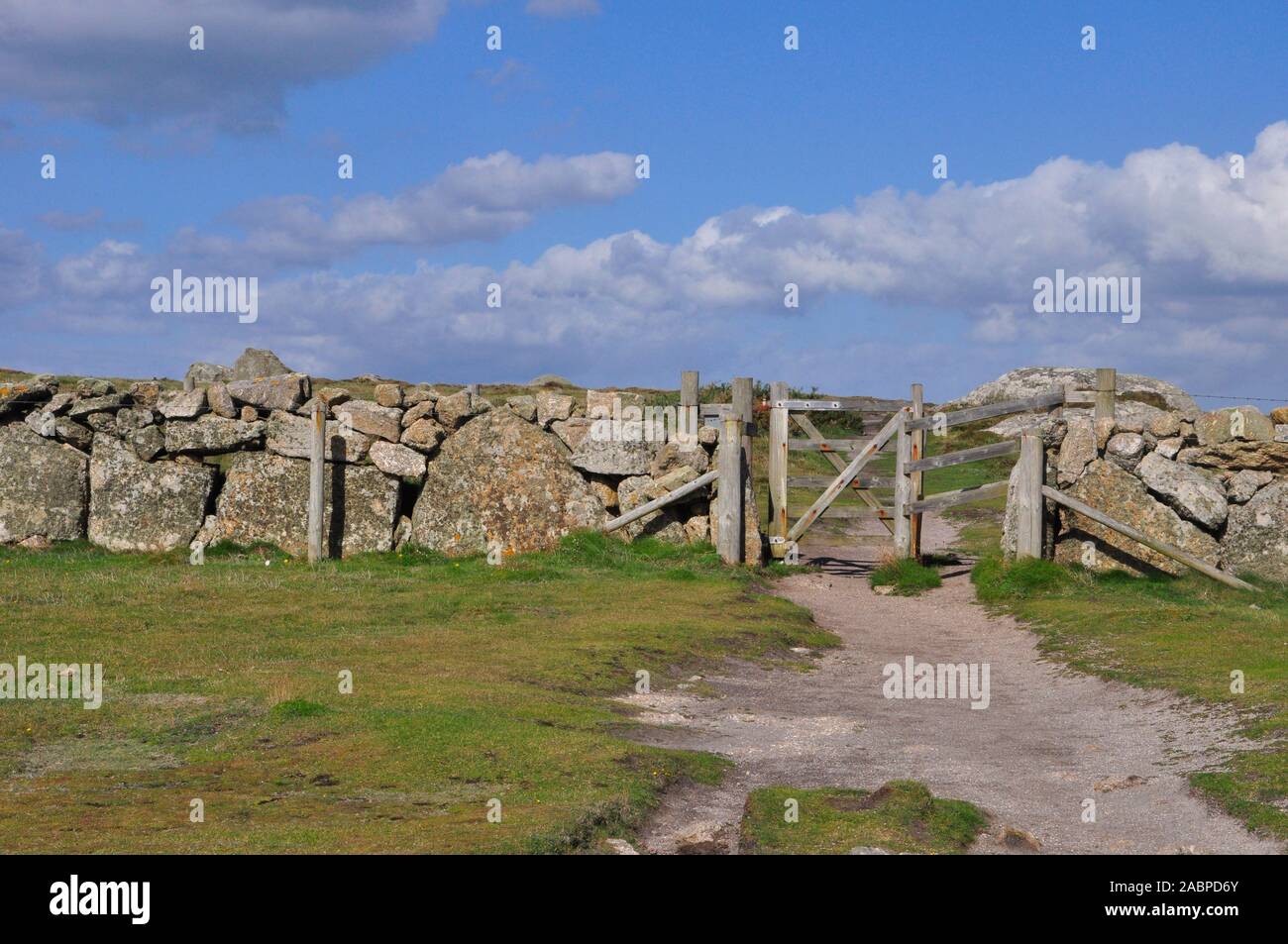 Large Granite stones used to form a wall between fields in Cornwall ...