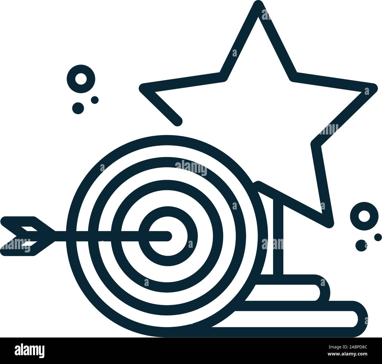 startup trophy with target line style icon vector illustration design ...