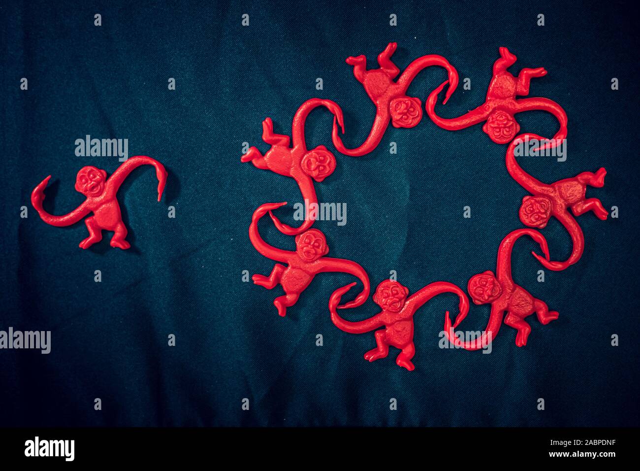 society groups represented with a barrel of monkeys Stock Photo - Alamy