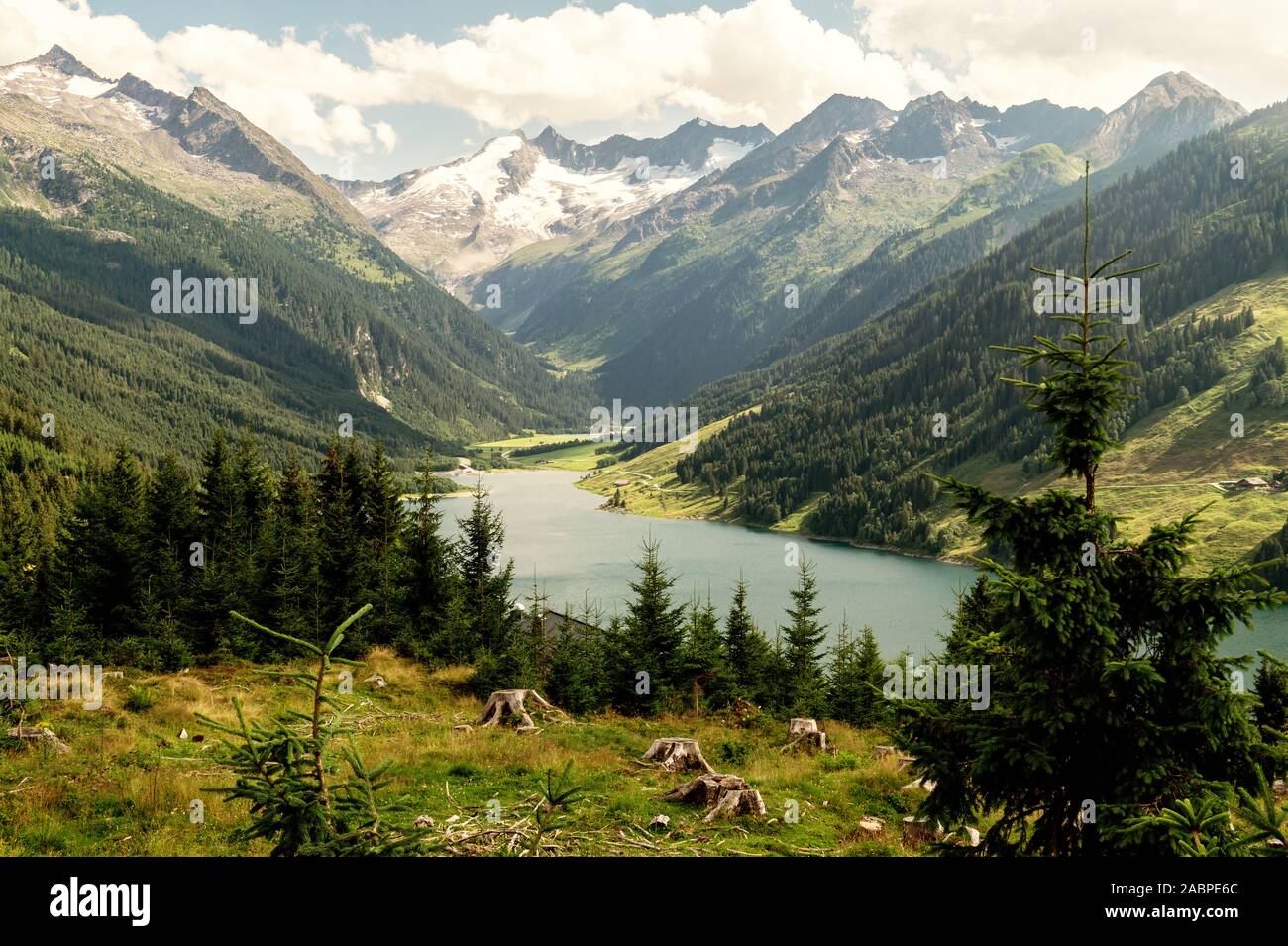 High Tauern National Park. Picturesque landscape with lake and ...