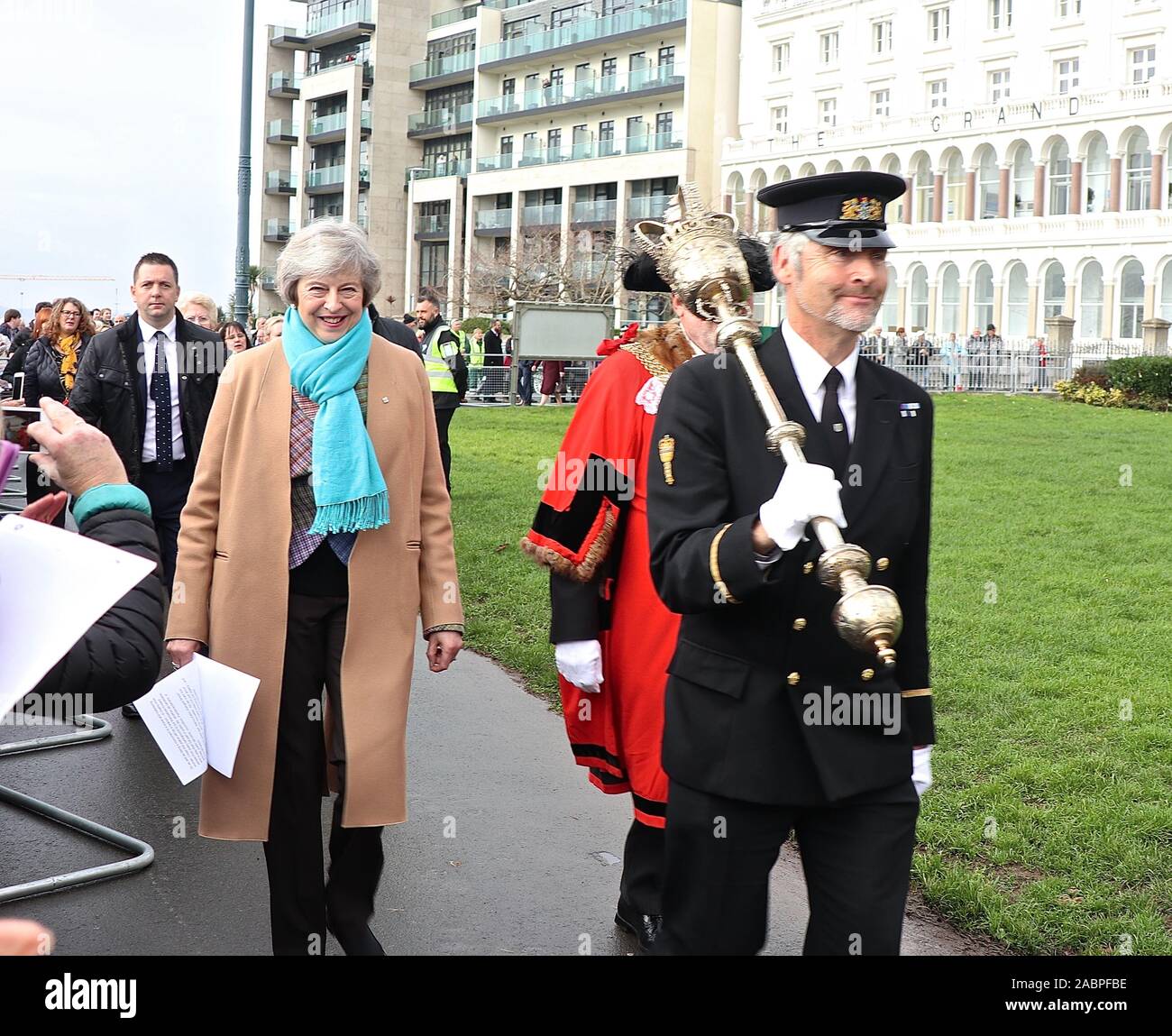 Teresa May unveiled the bronze statue of Nancy Astor the first woman MP ...