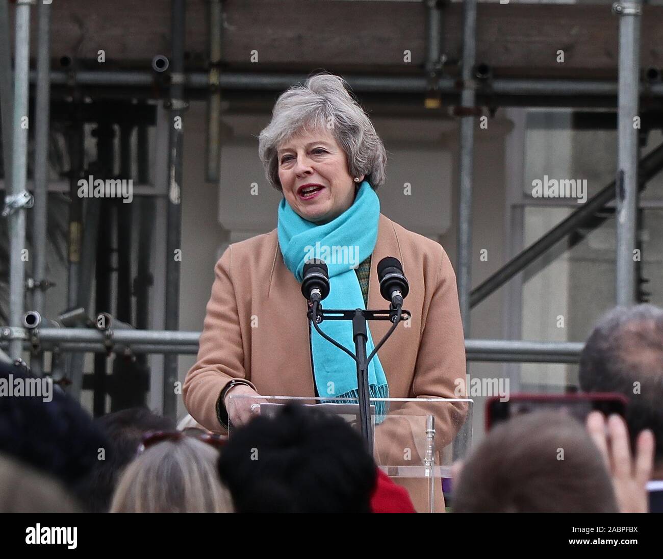 Teresa May unveiled the bronze statue of Nancy Astor the first woman MP ...