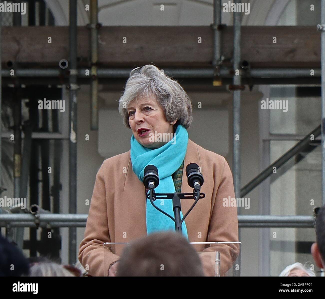 Teresa May unveiled the bronze statue of Nancy Astor the first woman MP ...