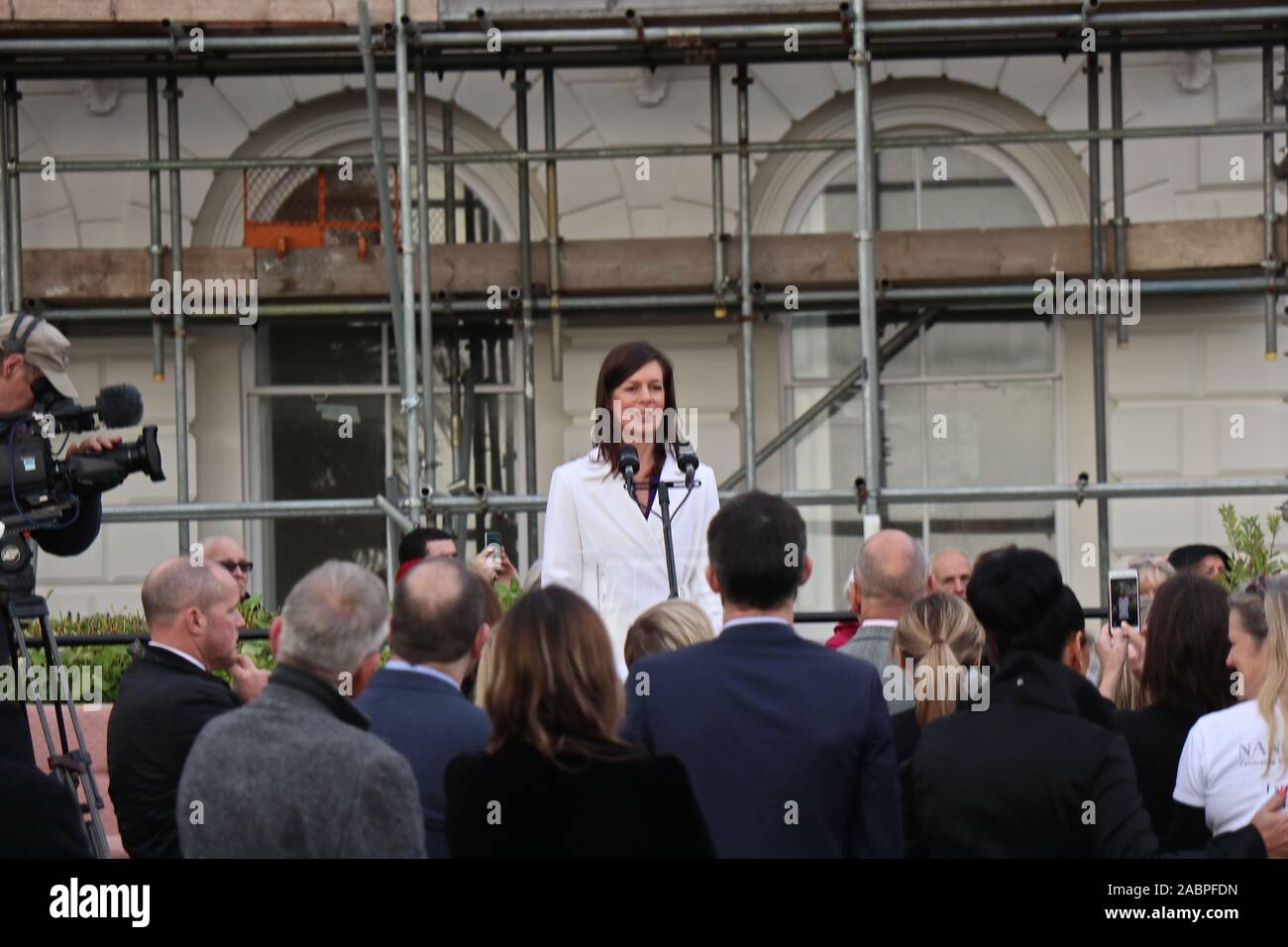 Teresa May unveiled the bronze statue of Nancy Astor the first woman MP ...