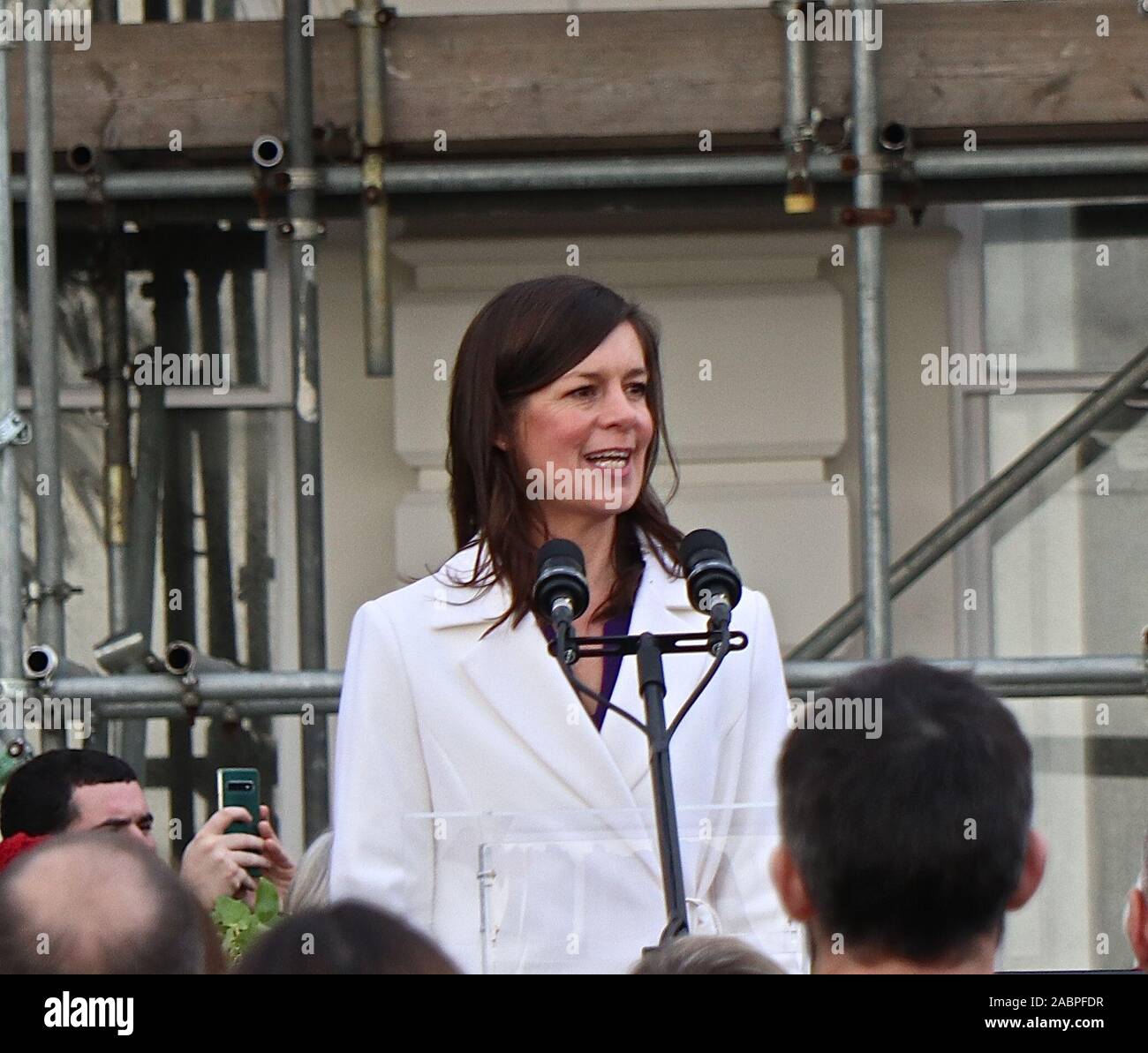 Teresa May unveiled the bronze statue of Nancy Astor the first woman MP ...