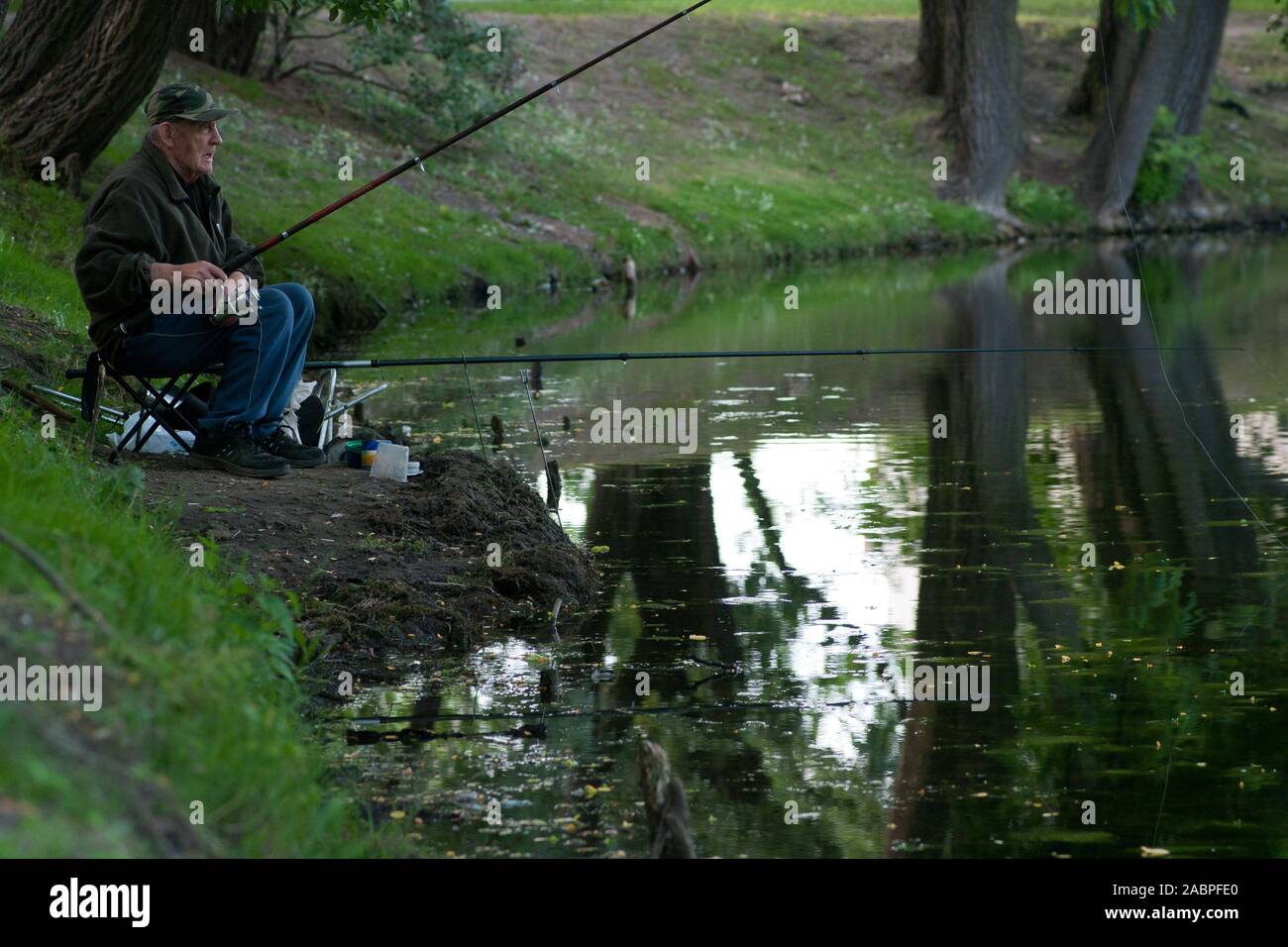 Old angler hi-res stock photography and images - Alamy