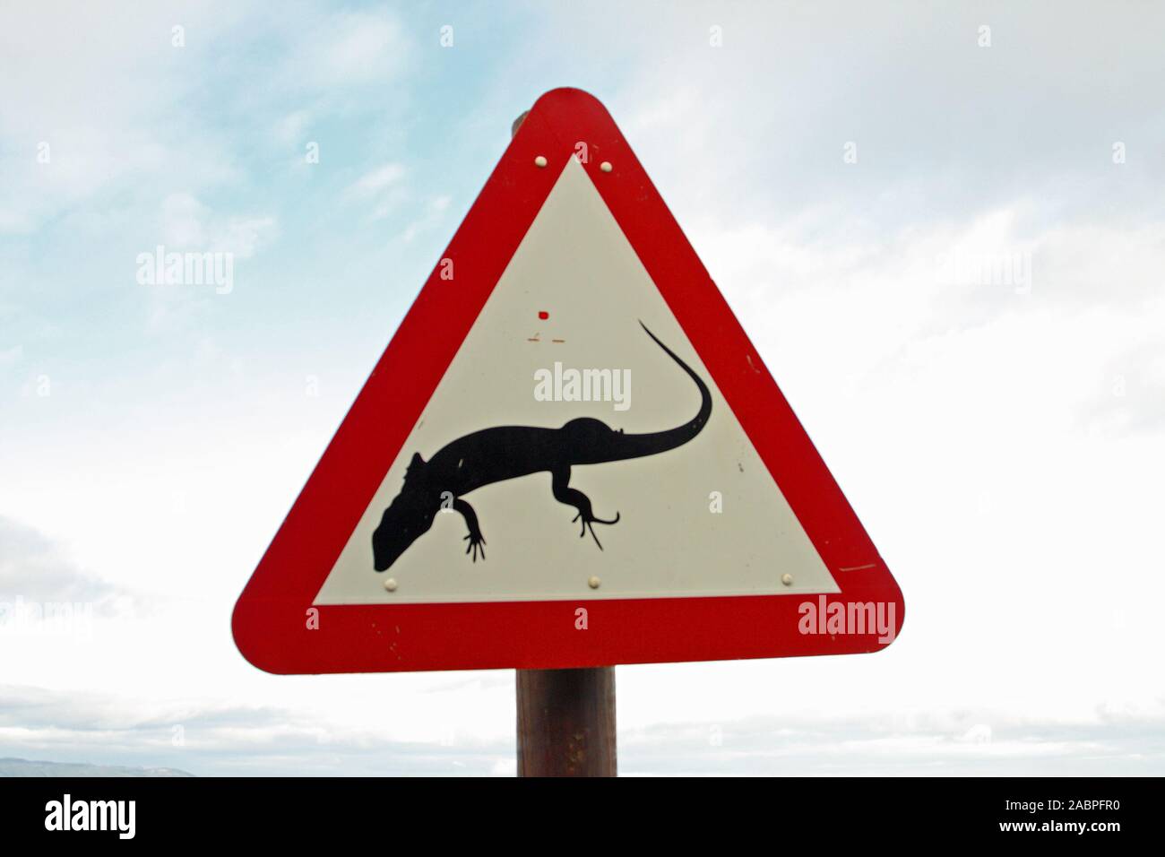 Lizards warning sign - Willis's Road, near Princess Caroline's Battery ...