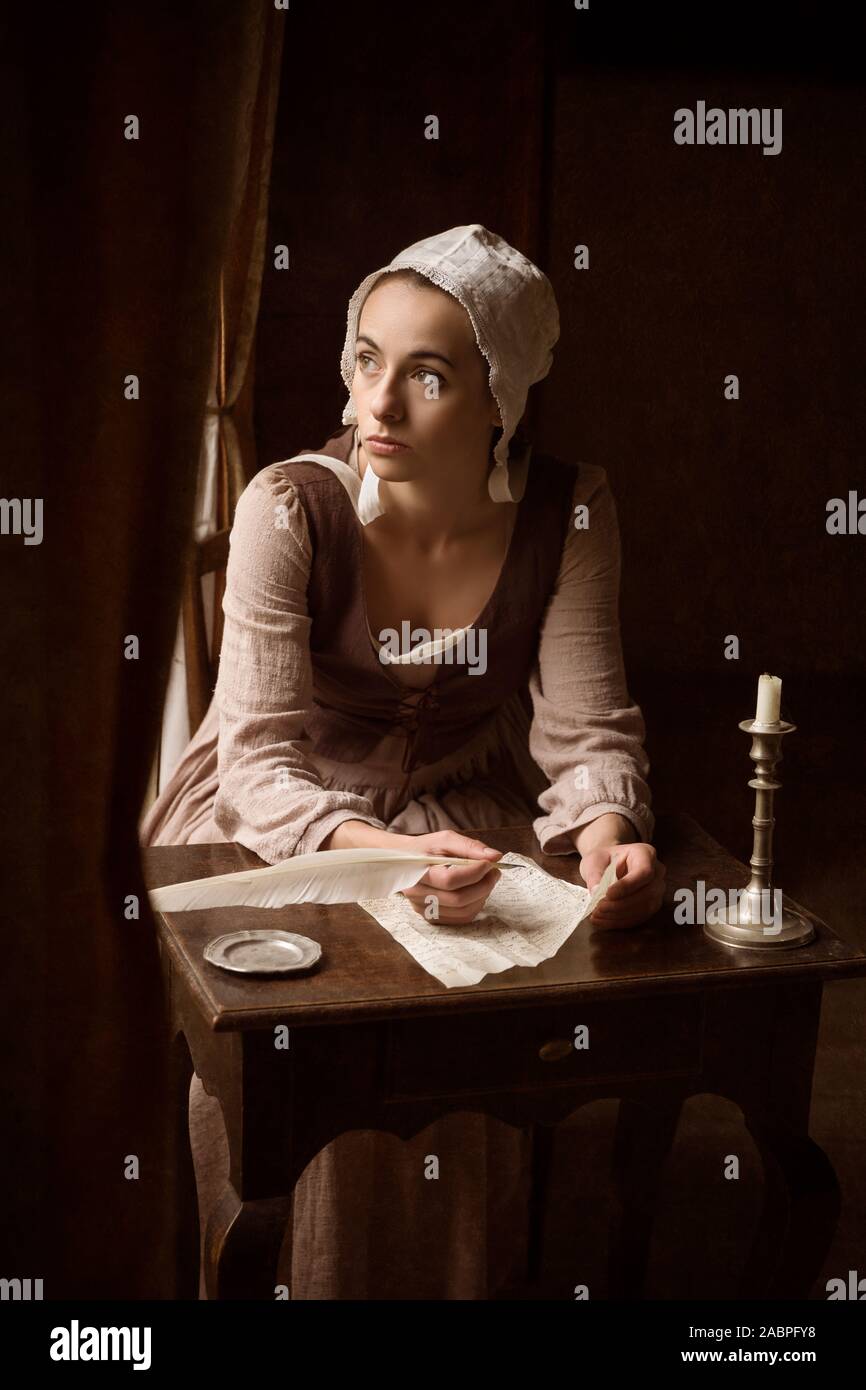 Victorian writing letter hi-res stock photography and images - Alamy