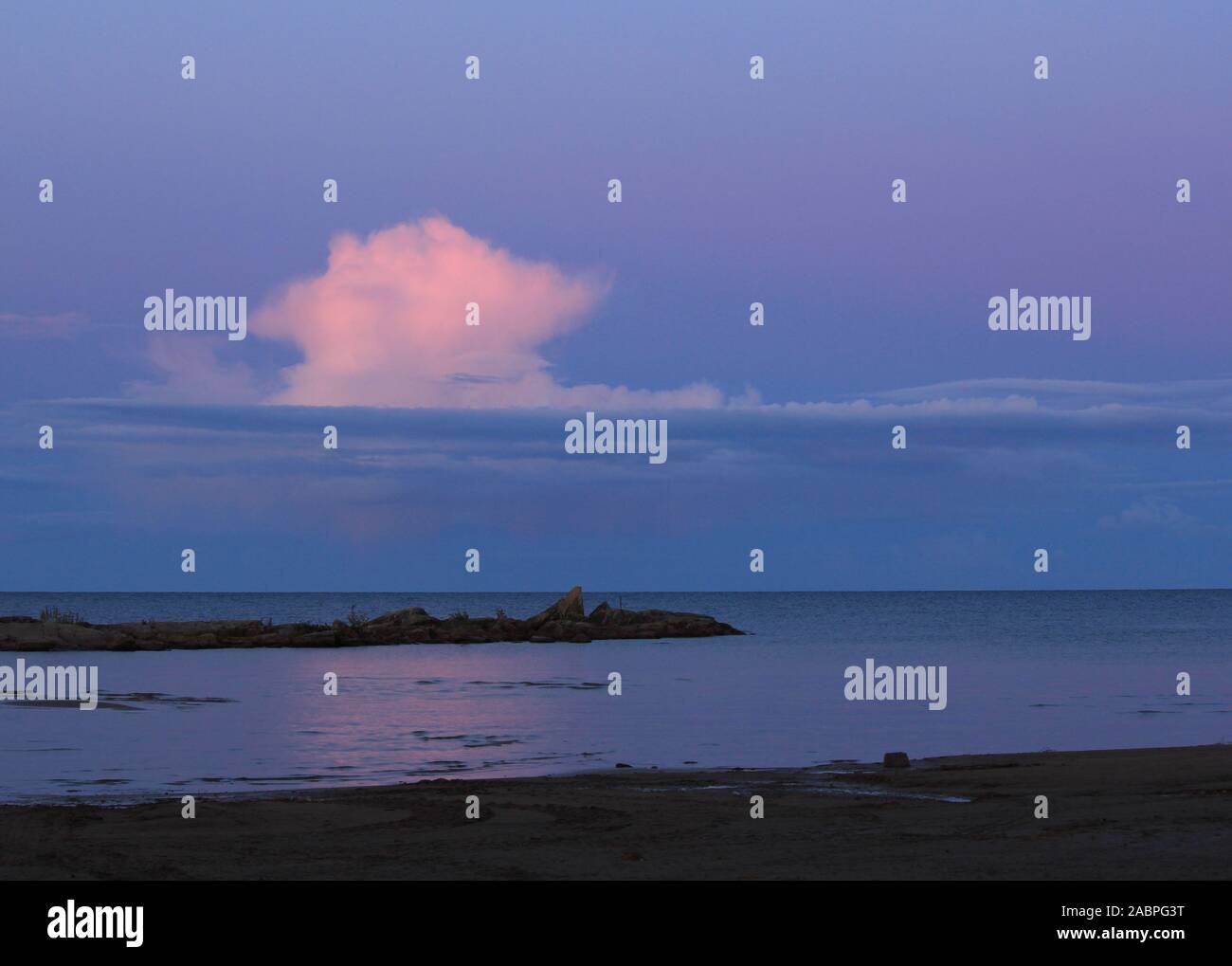 Blue hour at Lake Vanern, Sweden Stock Photo - Alamy