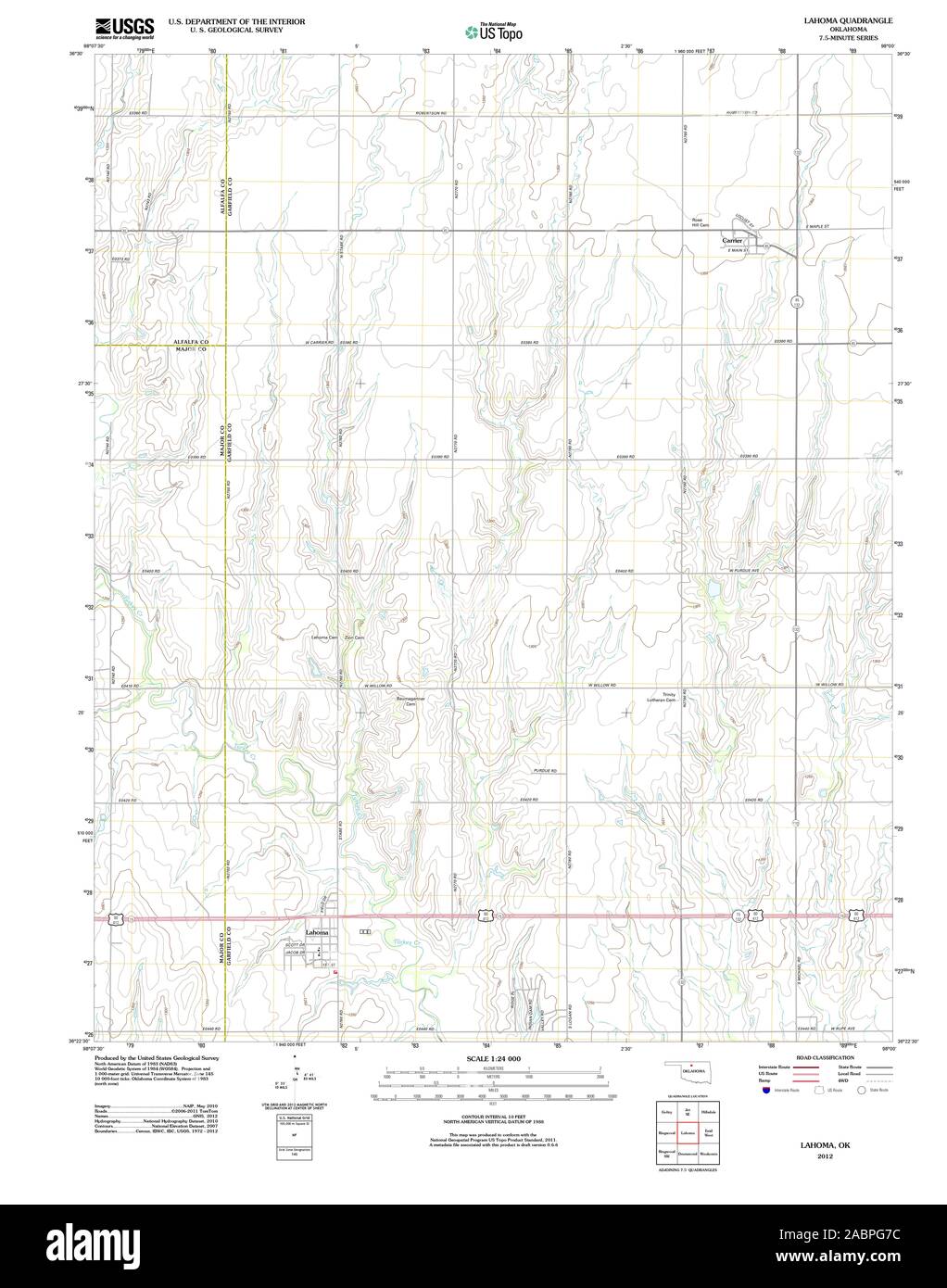 Lahoma maps hi-res stock photography and images - Alamy