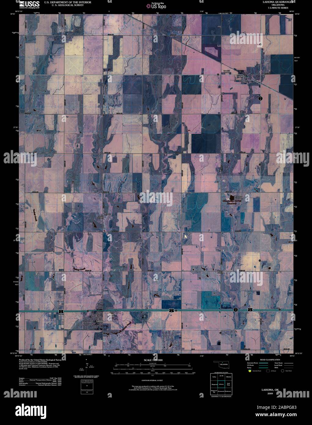 Lahoma maps hi-res stock photography and images - Alamy