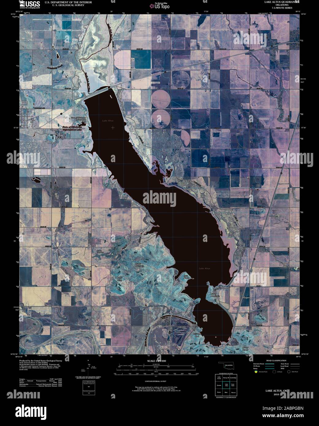 Map of altus oklahoma hi-res stock photography and images - Alamy