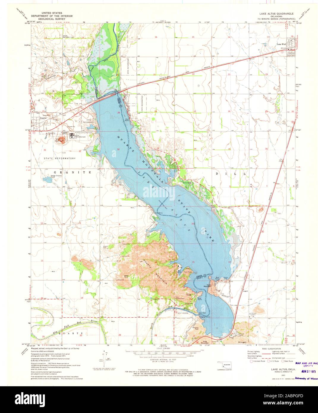 Map of altus oklahoma hi-res stock photography and images - Alamy